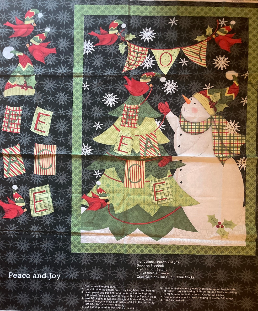 Christmas and Holiday Fabric Panels - Etsy