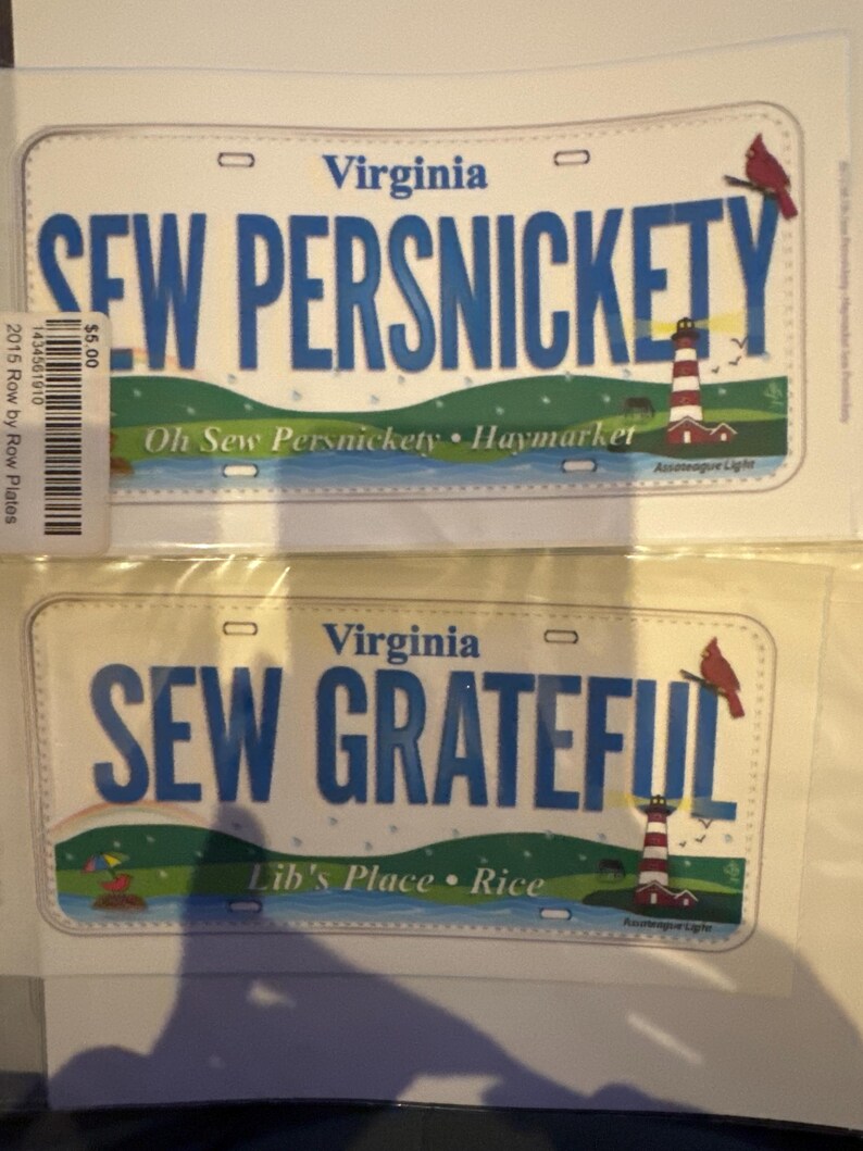 Virgina Row by Row Fabric-plates Part 2 - Etsy
