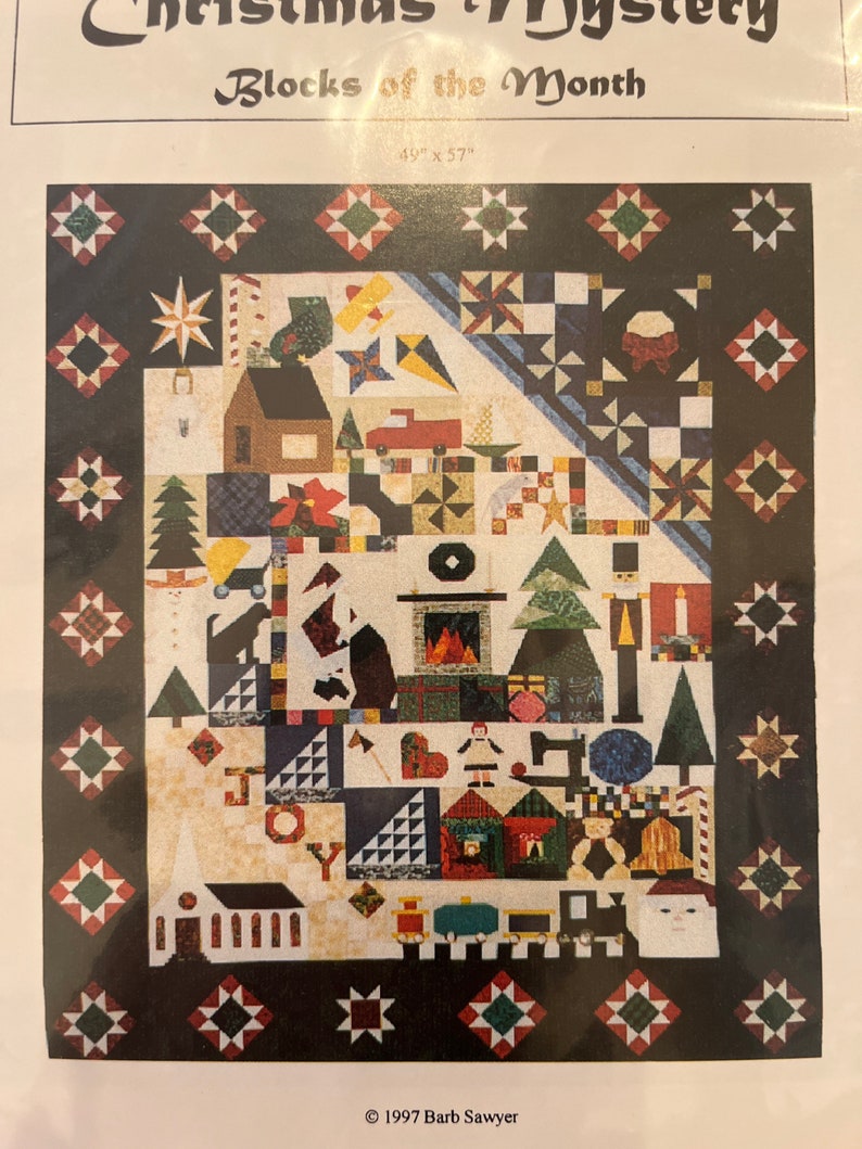 Christmas Mystery Quilt Pattern Block of the Month - Etsy