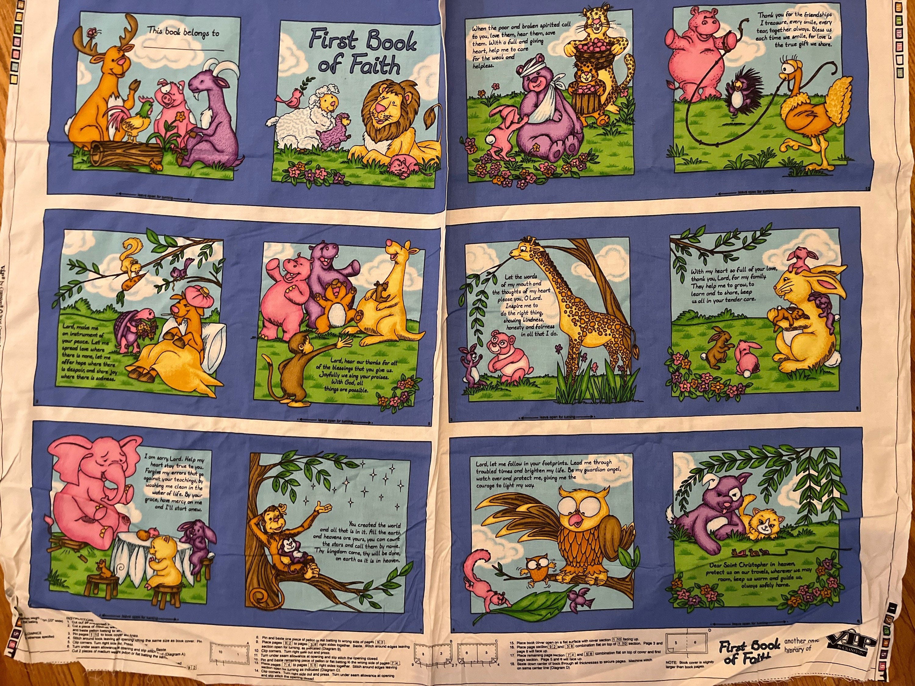 Fabric Panel Story Books Assorted - Etsy