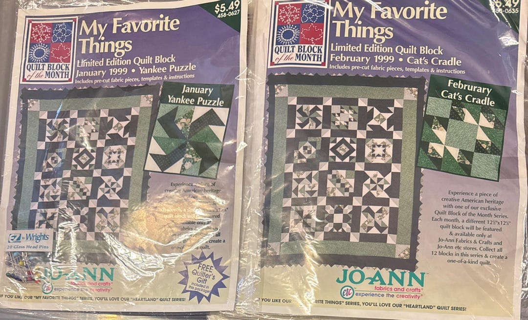 My Favorite Things Quilt BOM Pattern Kit With Fabric - Etsy