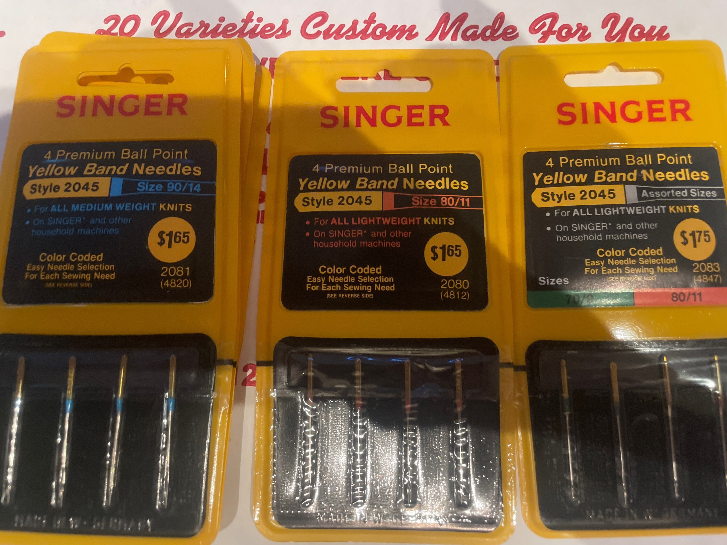 Singer Sewing Machine Needles - Etsy