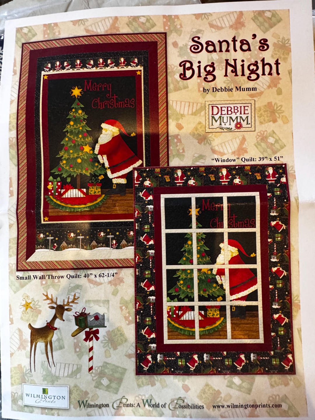 Santas Be G Night Wall Quilt Kit by Debbie Mumm Featuring Holiday ...