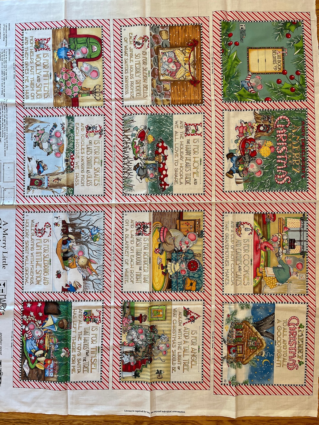 Mary Engelbreit Christmas Fabric Story Book Panels - Etsy