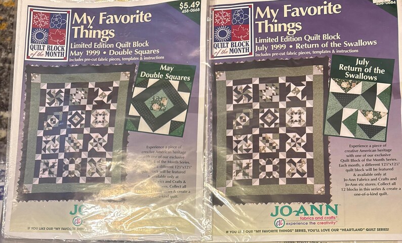 My Favorite Things Quilt BOM Pattern Kit With Fabric - Etsy