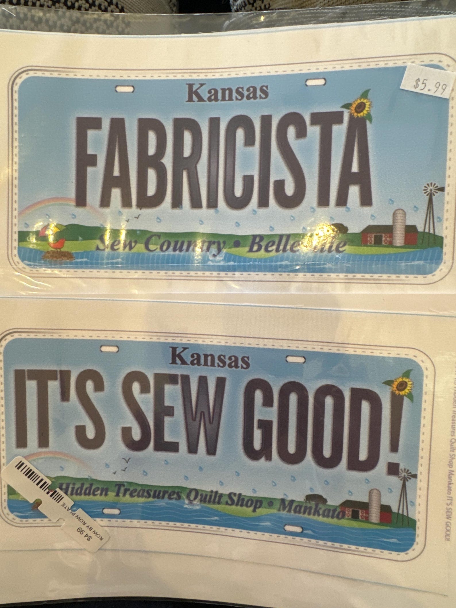 Kansas and Nebraska Row by Row Fabric-plates - Etsy