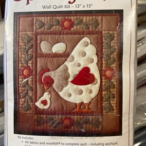 Chicken Hearted, Spotty Hen Crazy Pigs Wall Hanging Quilt Kit by ...