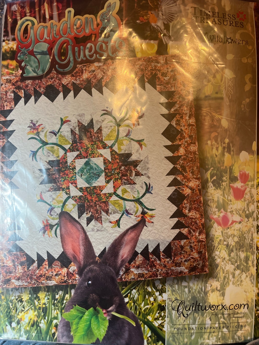 Garden Guests Table Topper Quilt Pattern - Foundation Piecing by Judy ...
