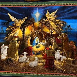Nativity and Bible Fabric Panels - Etsy