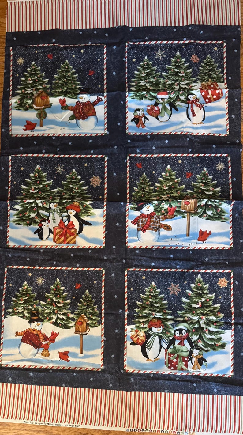 Christmas and Holiday Fabric Panels - Etsy