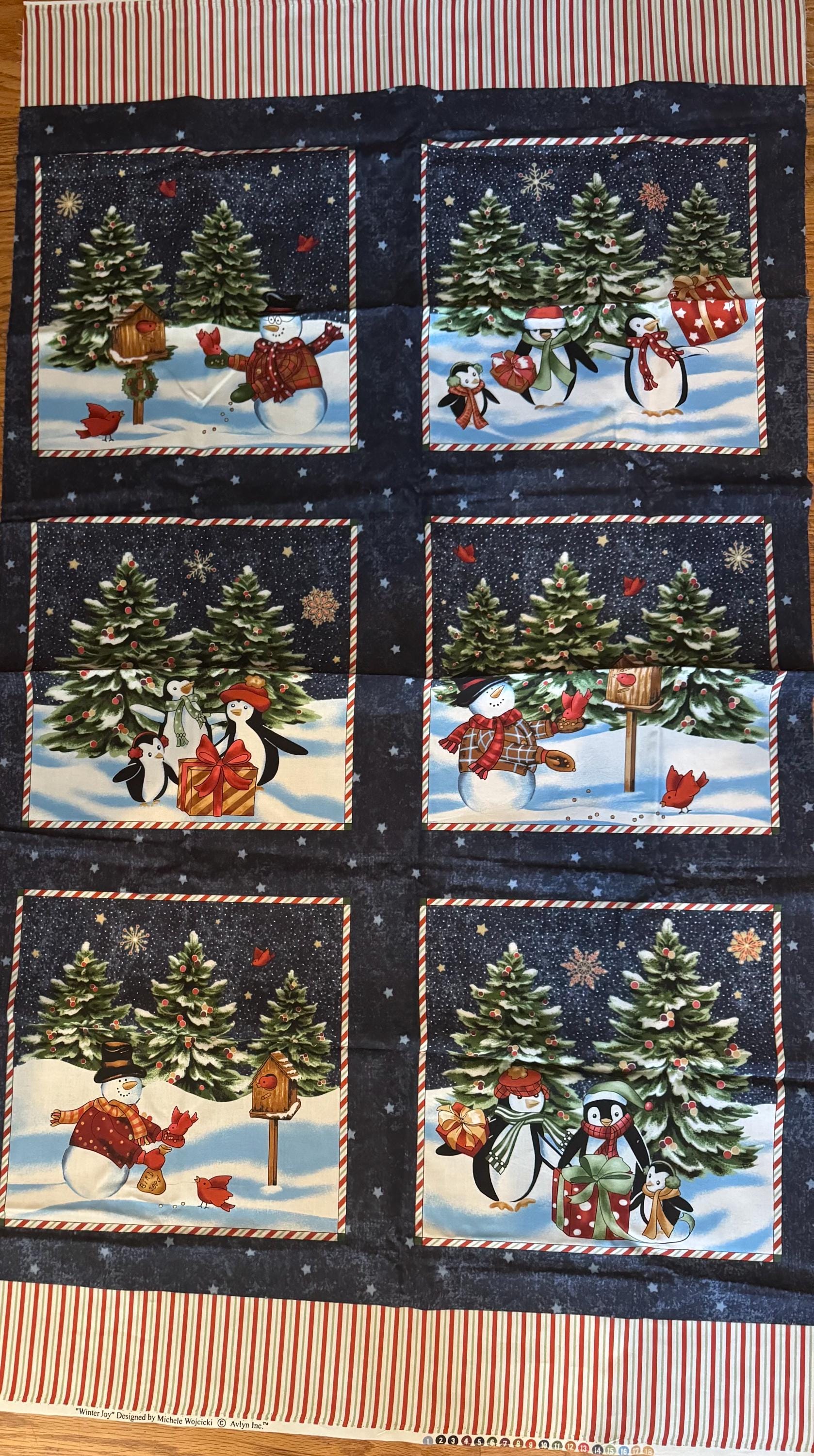 Christmas and Holiday Fabric Panels - Etsy