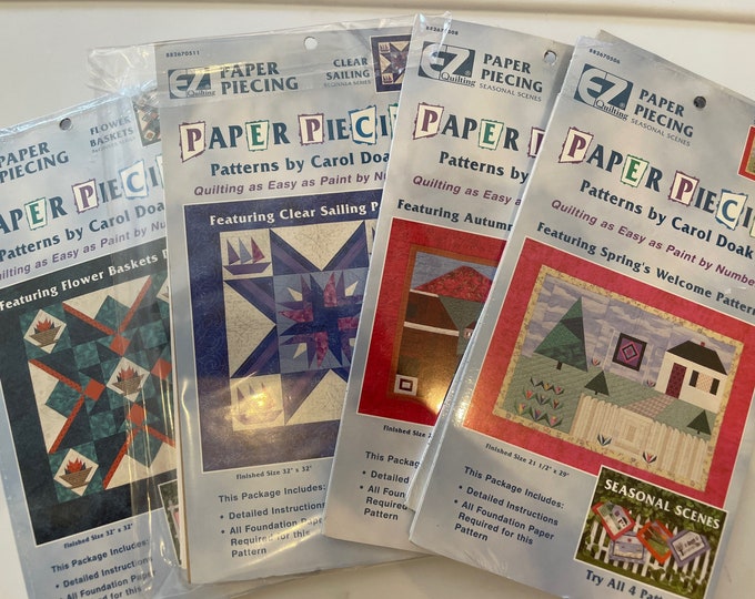 Assorted Paper Piecing Patterns by Carol Doak - Etsy