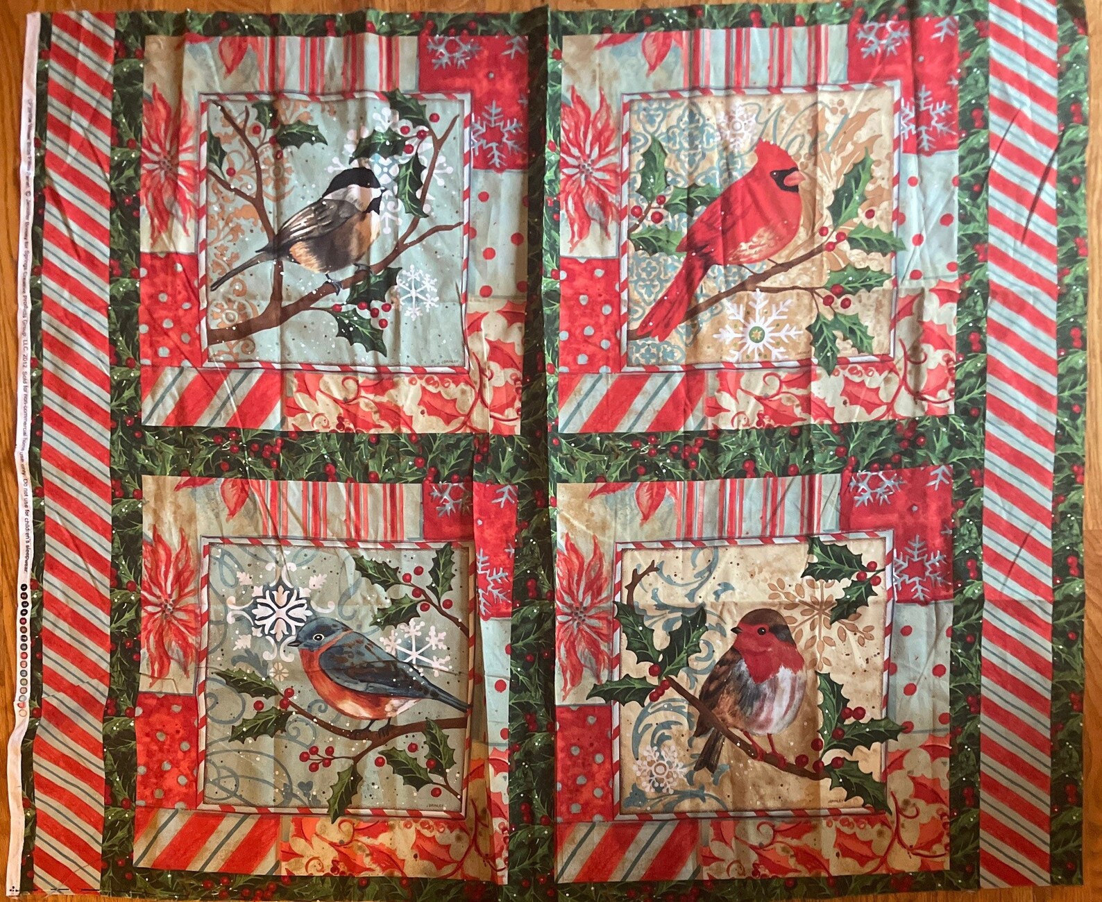 Christmas and Holiday Fabric Panels - Etsy