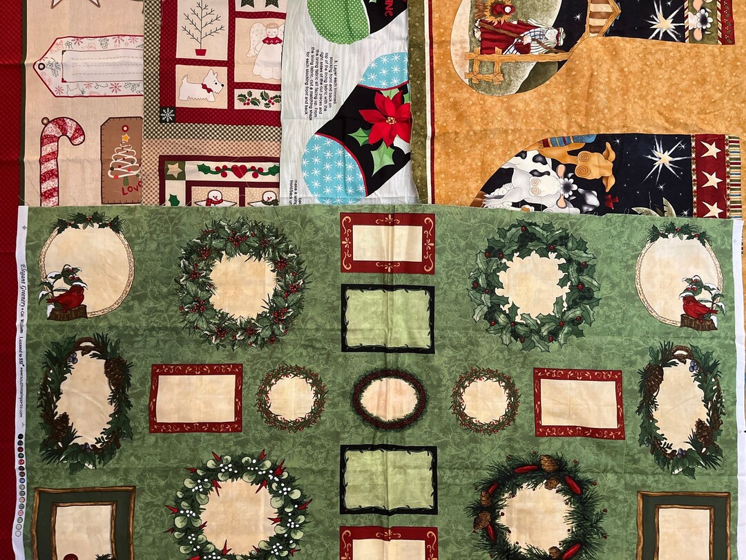 Christmas Stocking Panels and Tag Panels - Etsy