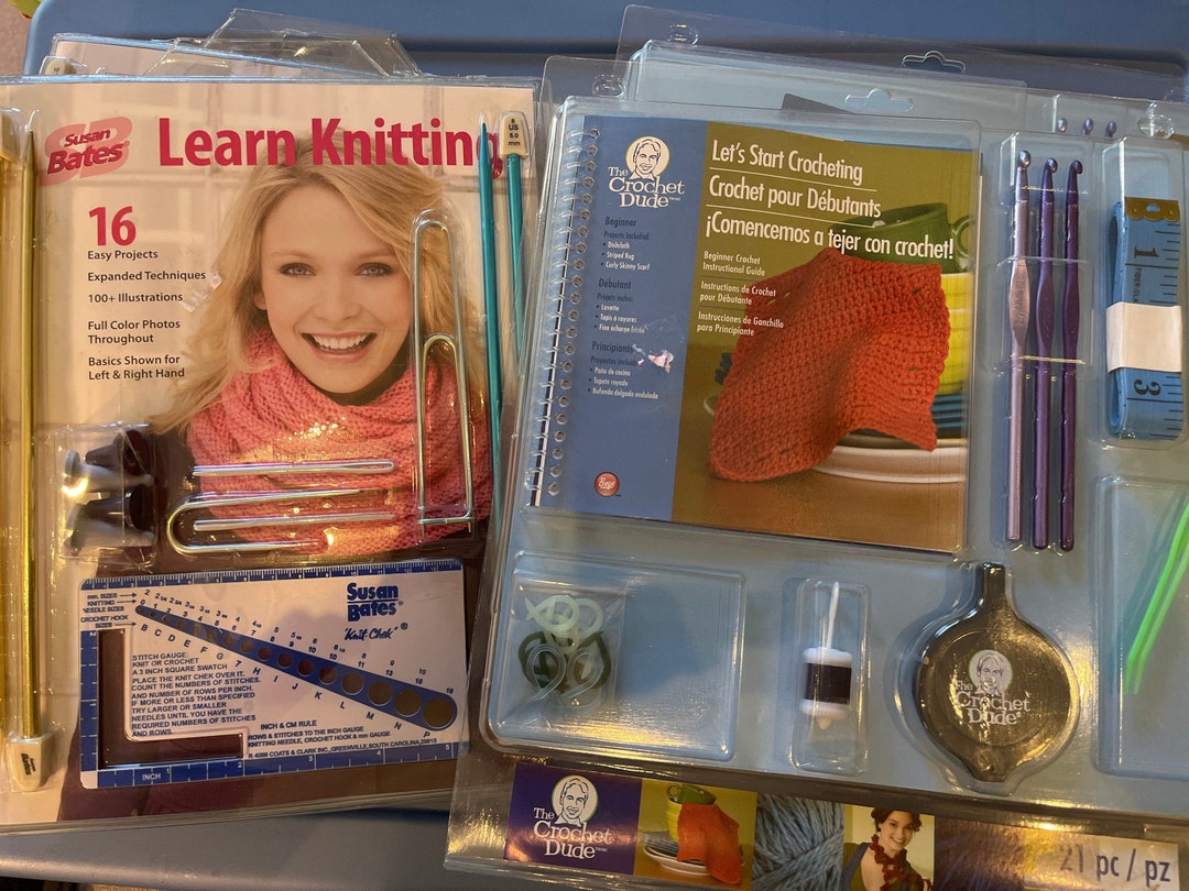 Learn to Knit or Crochet Starter Kits. - Etsy
