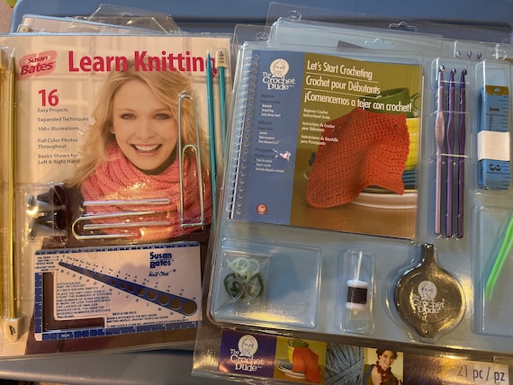 Learn to Knit or Crochet Starter Kits. - Etsy