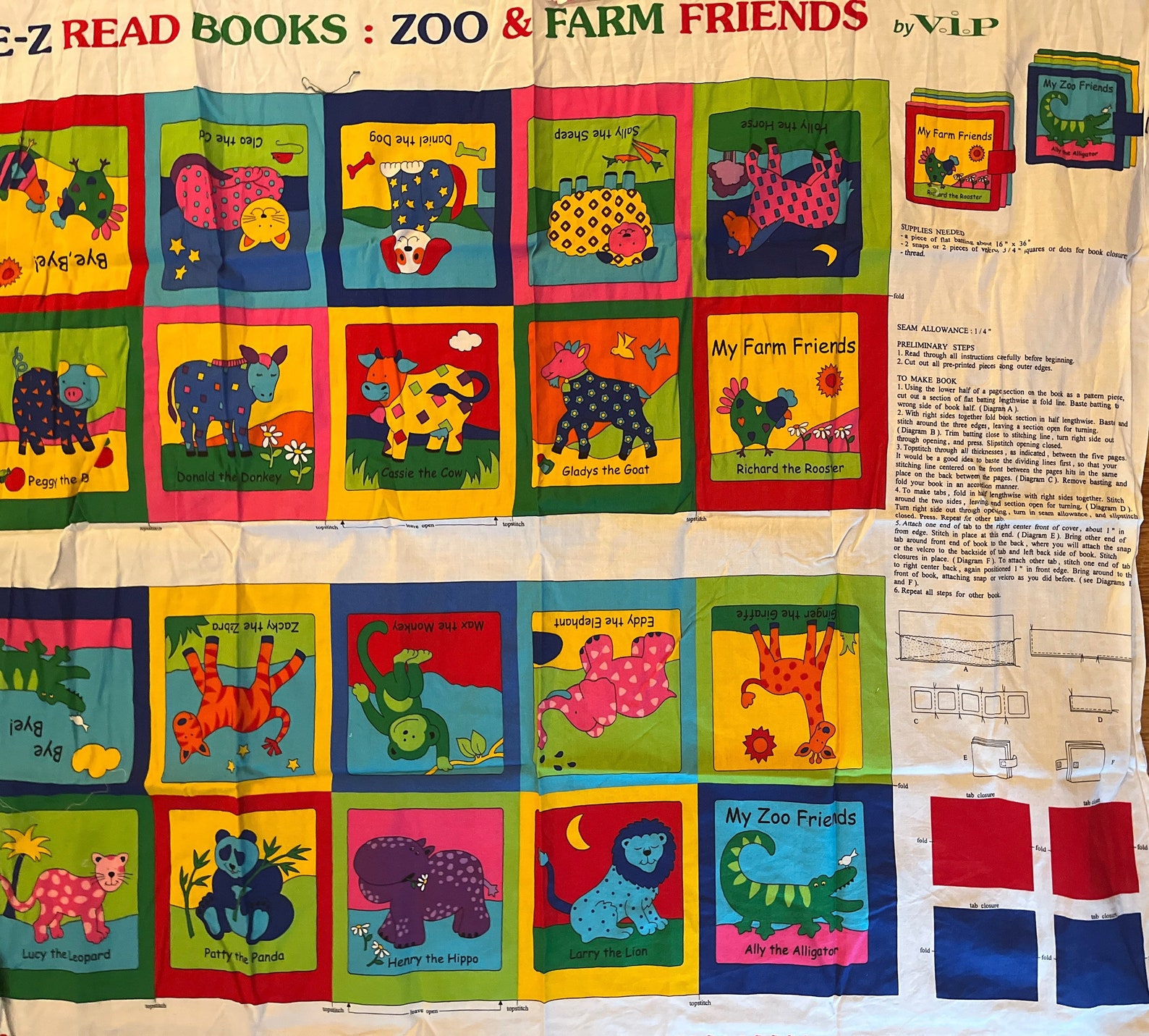 Vintage Childrens Fabric Story Books. - Etsy