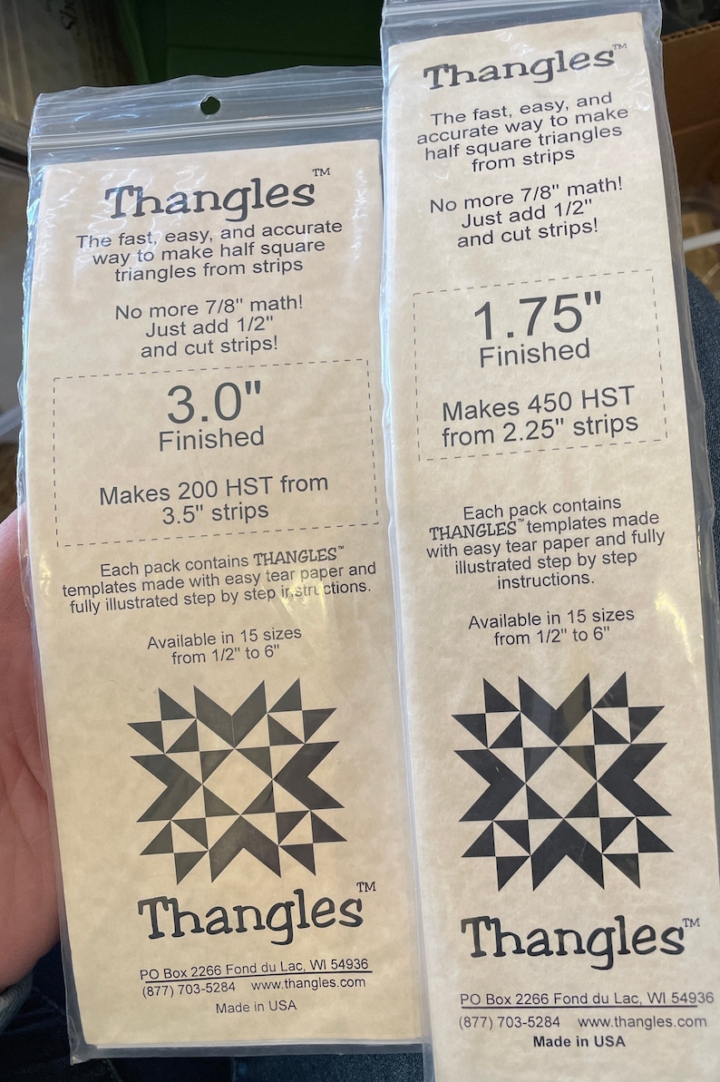 Choose From Multiple Sizes, Thangles 1.25”, 1.75” 2.0”, 2.5”, 3”, 4”, 5” - Etsy