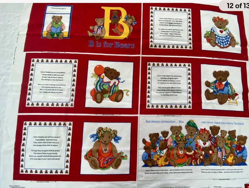 Children’s Fabric Soft Book Panels - Etsy