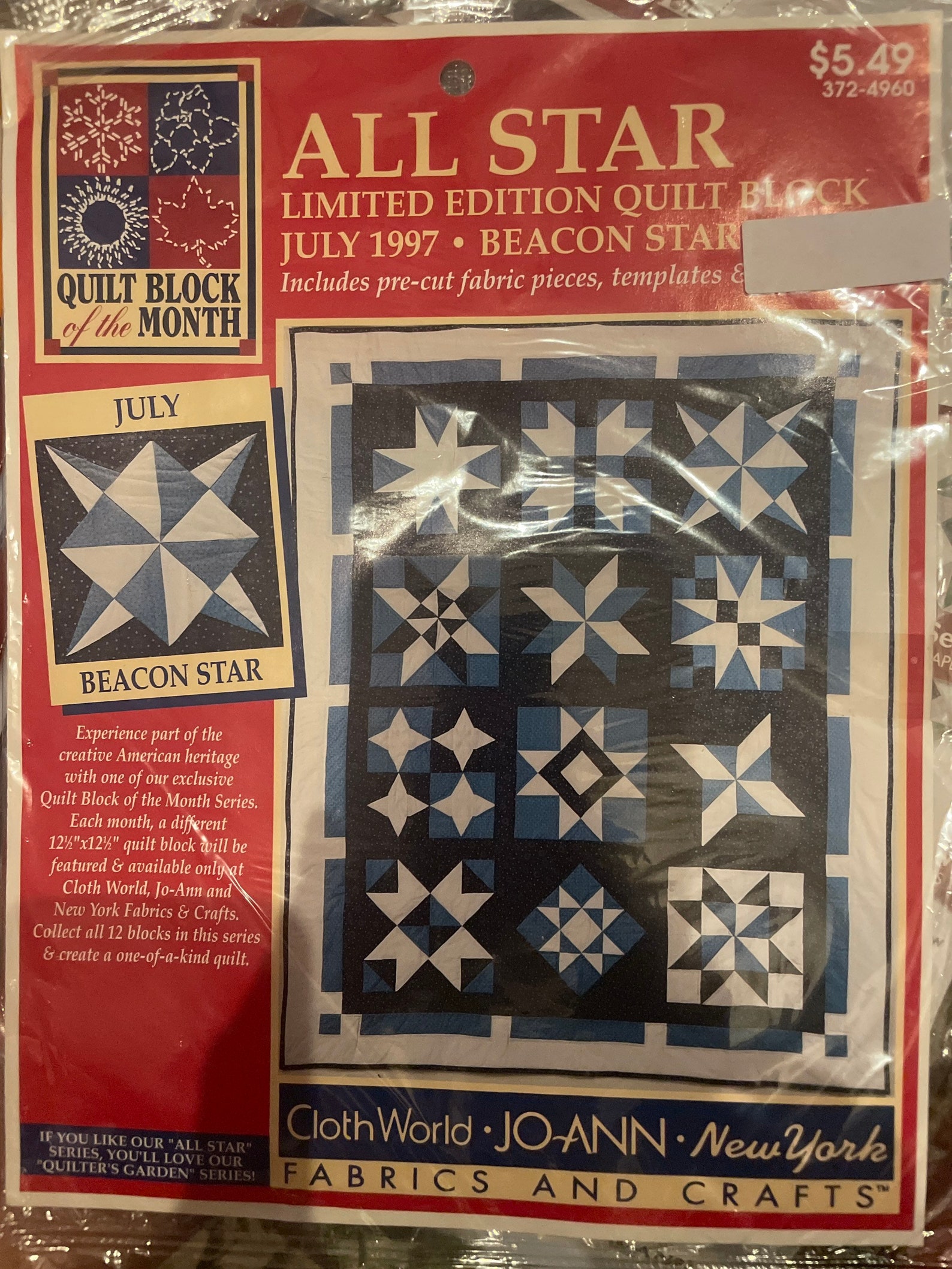 Quilt Block of the Month Single Packages - Multiple Designs. - Etsy