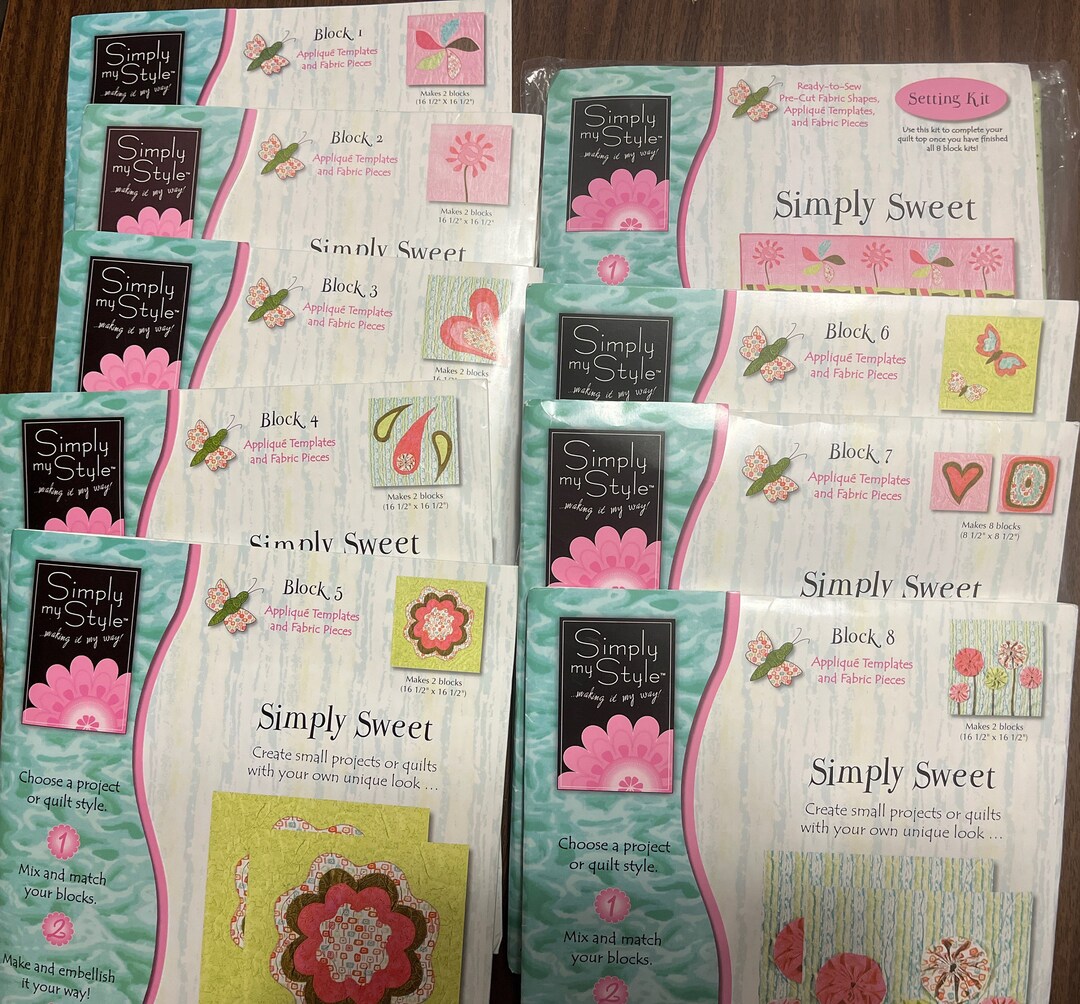 Simply Sweet, by Quilt Blocks for Joann Fabrics, Complete Quilt Kit ...