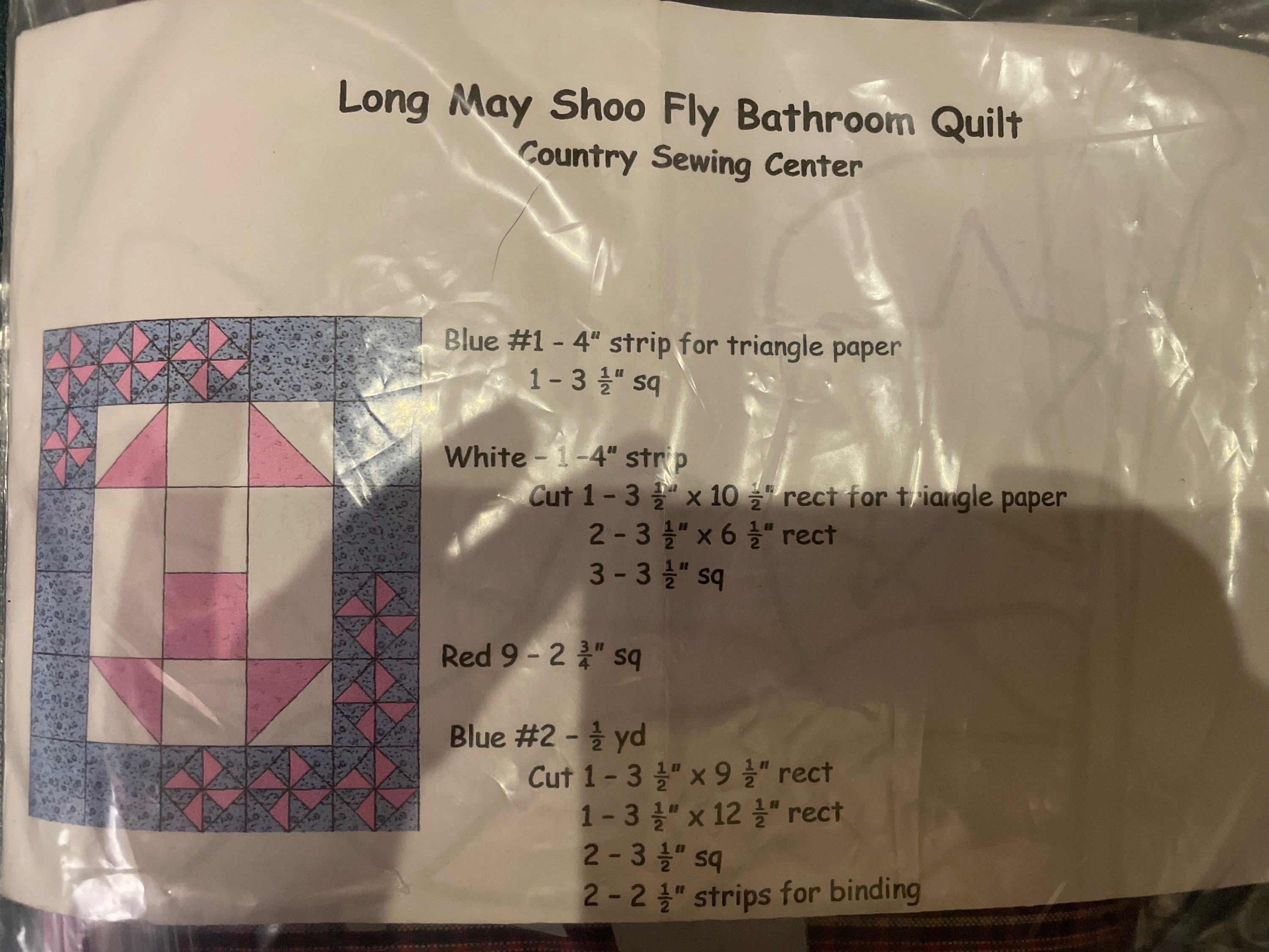 Long May Shoo Fly Quilt Block Kit - Etsy
