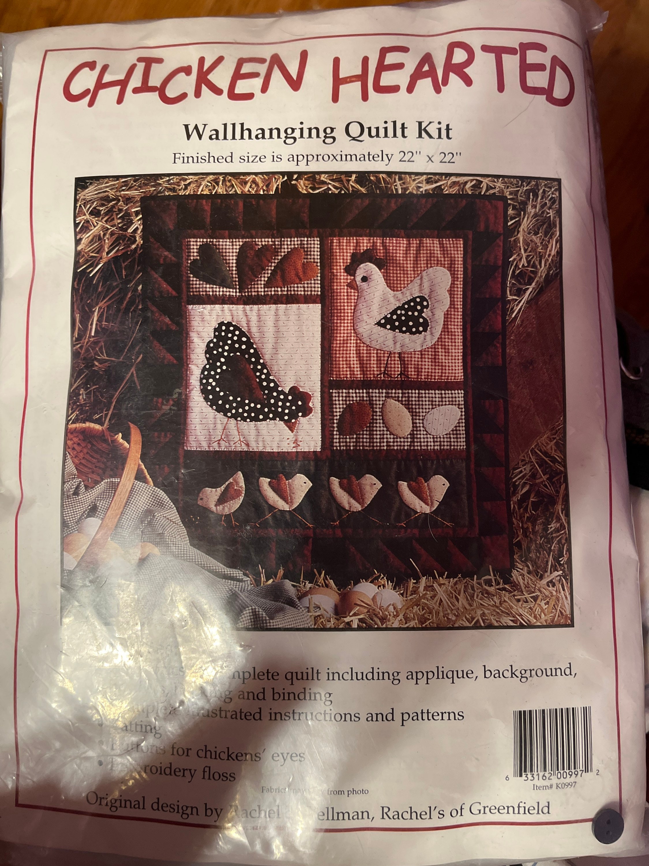 Chicken Hearted, Spotty Hen Crazy Pigs Wall Hanging Quilt Kit by ...
