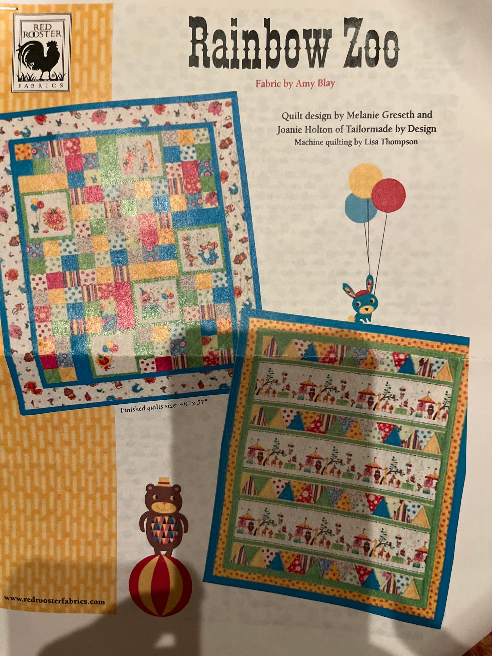 Rainbow Zoo Quilt Kit by Melanie Greseth and Joanie Hilton for - Etsy