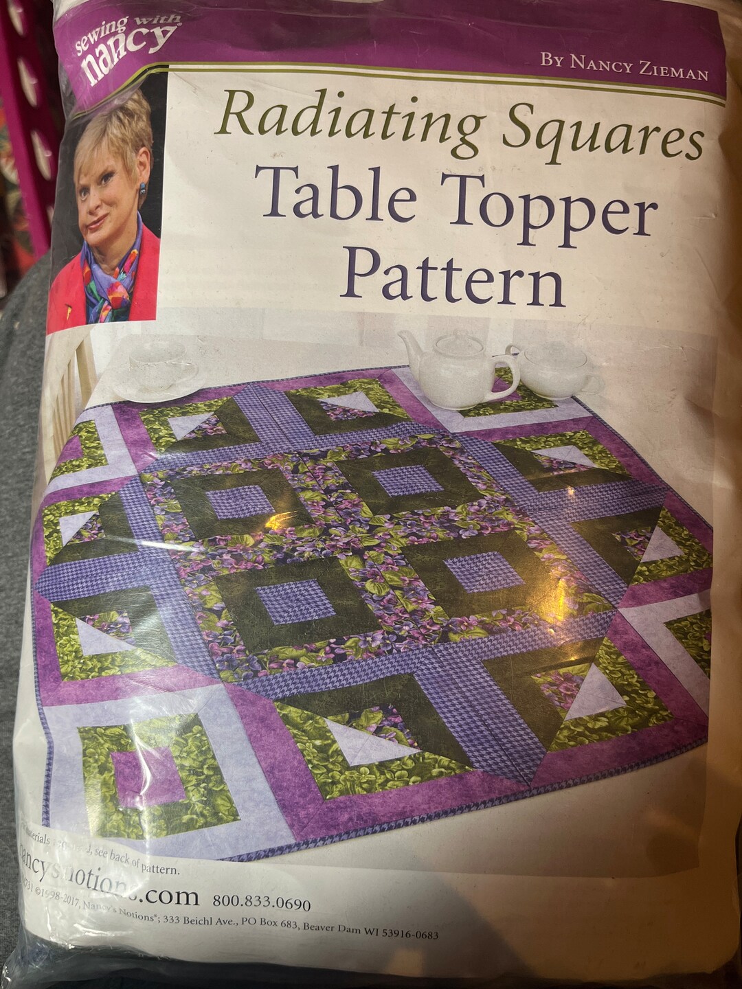 Radiating Squares by Nancy Zieman Table Topper Pattern Quilt - Etsy