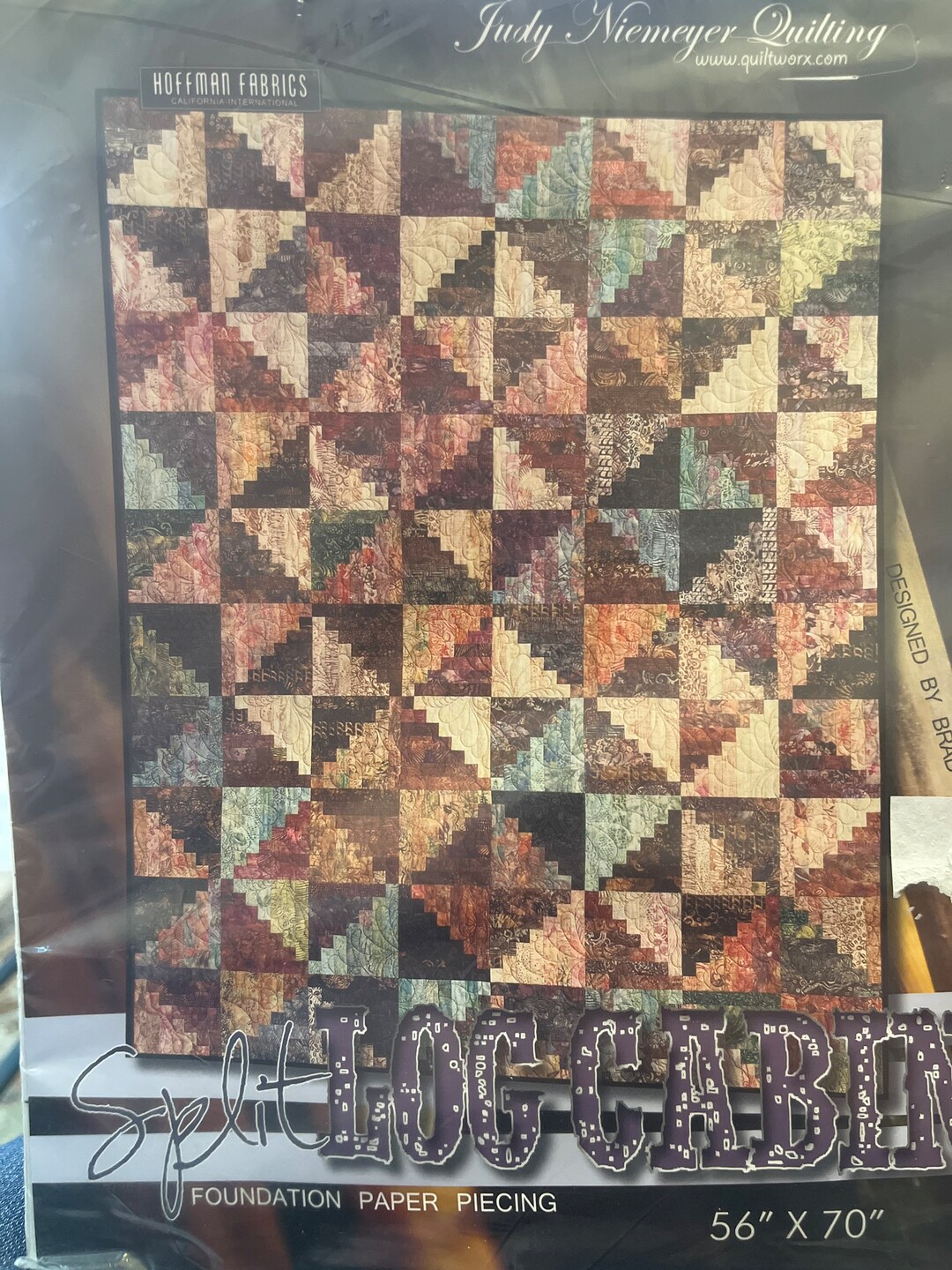 Split Log Cabin Quilt Pattern - Foundation Paper Piecing by Quiltworx ...