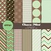 Mint brown chocolate digital paper pack personal and | Etsy