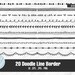 20 Doodle Line Border, Decorative Elements, Scrapbook Embellish ...