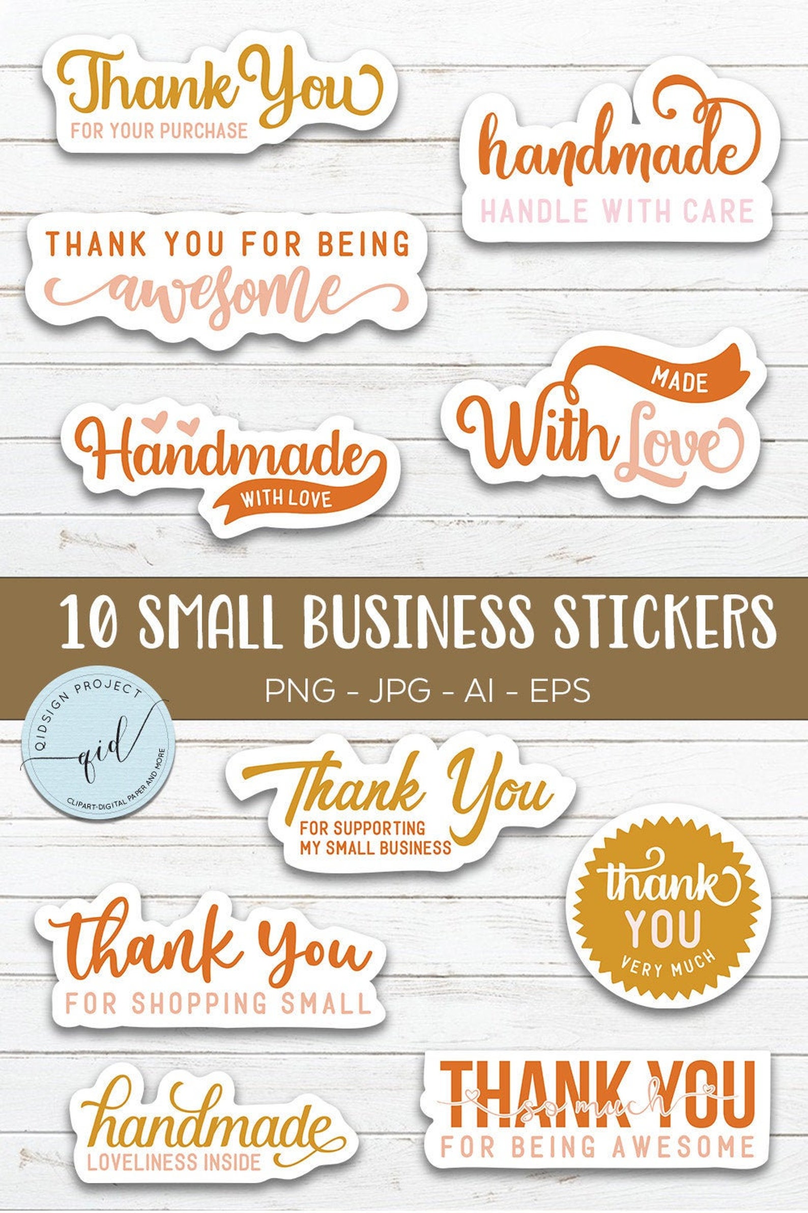 Small Business Stickers Printable, Thank You Stickers for Small ...