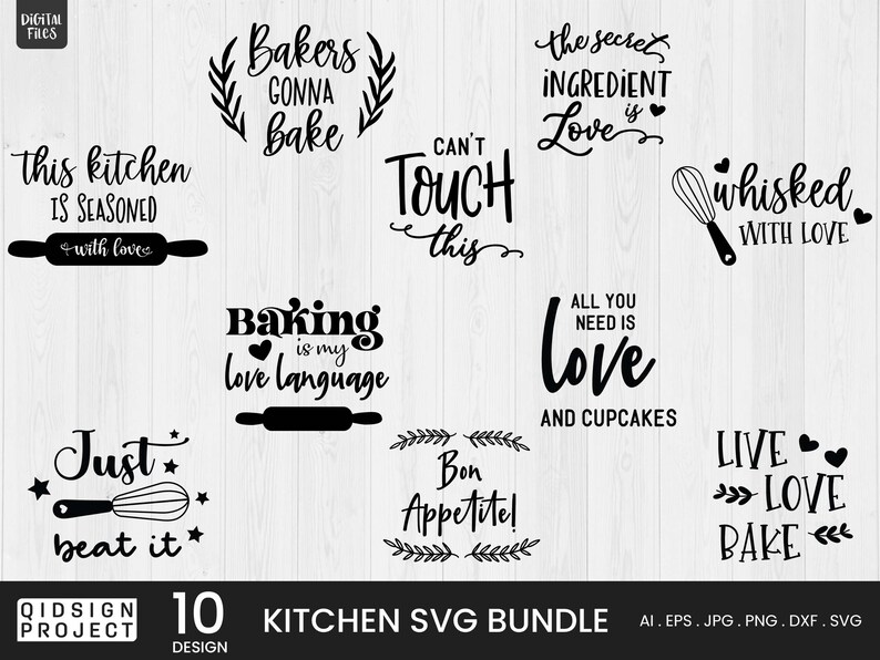 Kitchen Svg Bundle Kitchen Sign Svg Dxf Eps Png Cooking Svg - Etsy