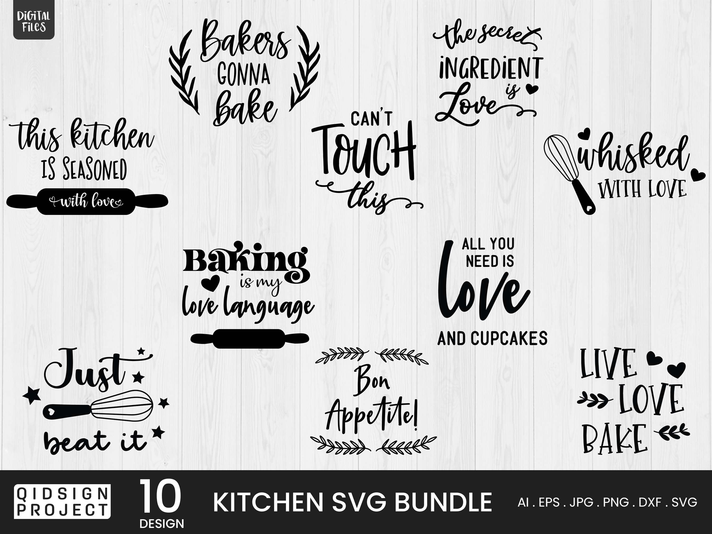 Kitchen Svg Bundle, Kitchen Sign Svg Dxf Eps Png, Cooking Svg, Kitchen ...