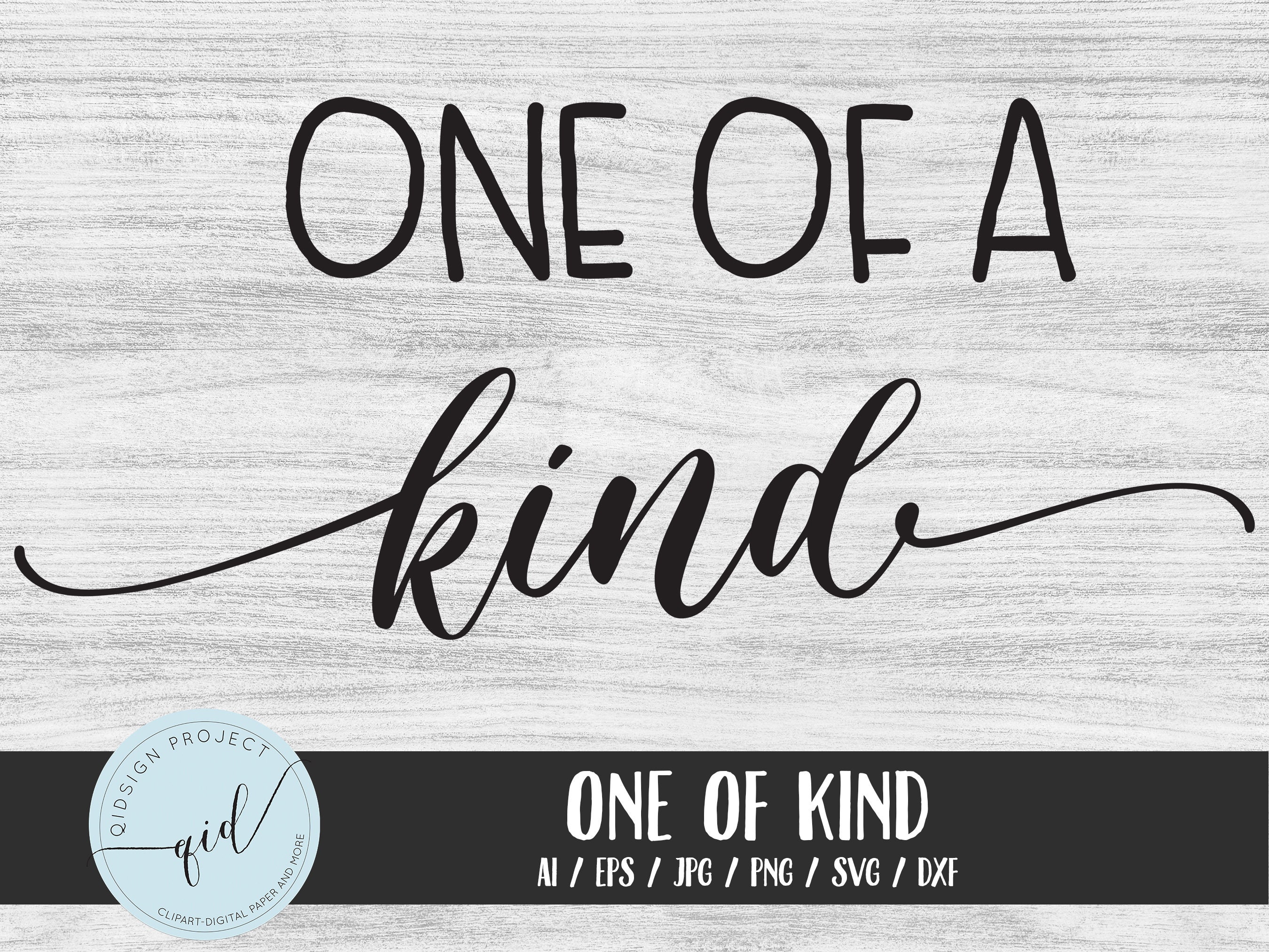 One of a Kind SVG, Phrase Svg, Silhouette Cut Files, Words Sticker ...