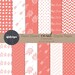 Hand Drawn Coral Digital Paper Chevron Paper Arrow Paper Personal and ...