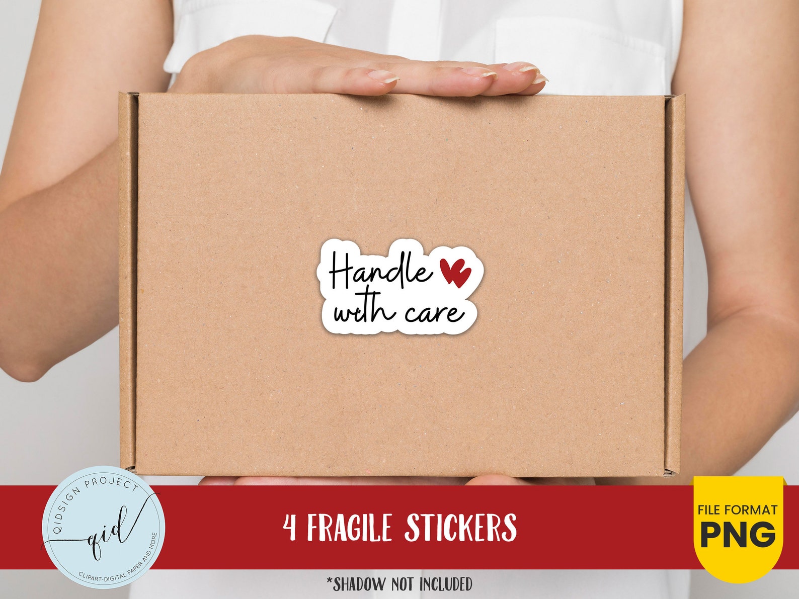 4 Fragile Sticker Png, Packaging Sticker for Small Business Png - Etsy