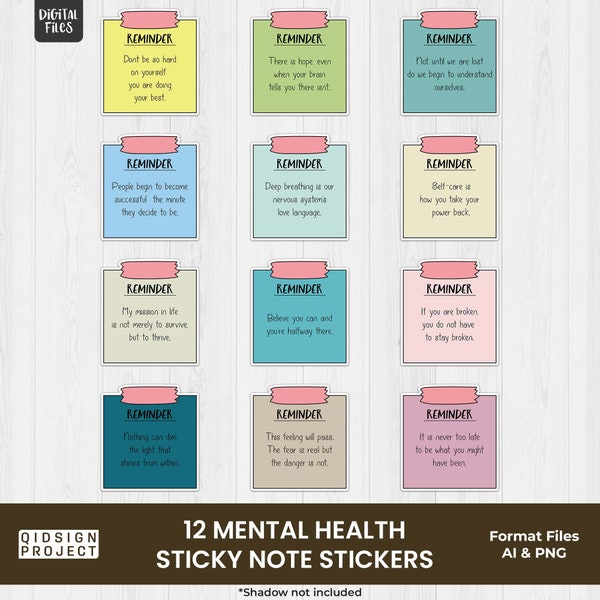 Mental Health Reminder Stickers - Etsy