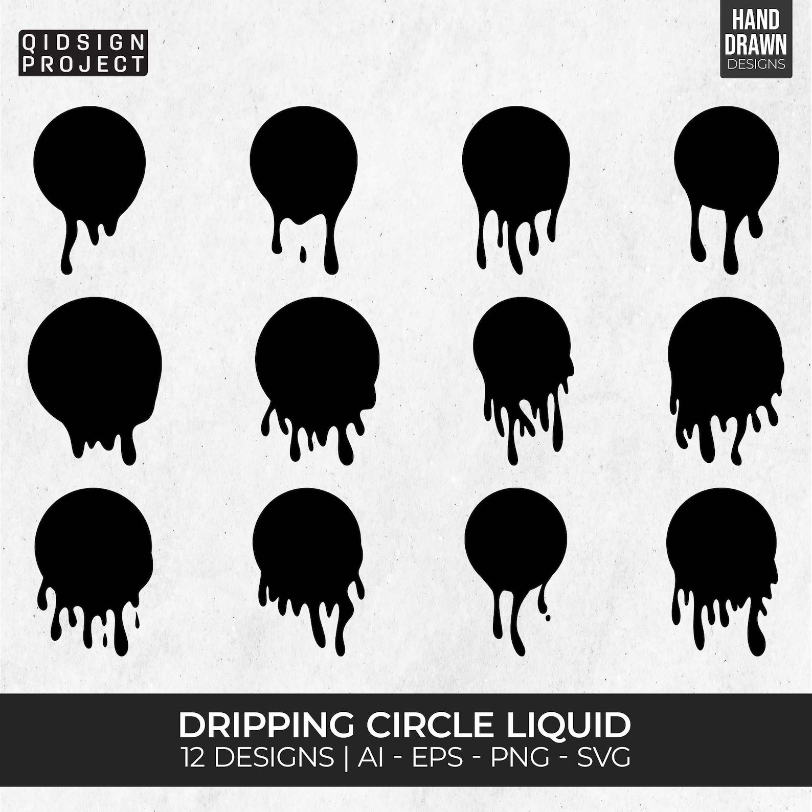 12 Dripping Circle Liquid Dripping Svg Dripping Borders - Etsy