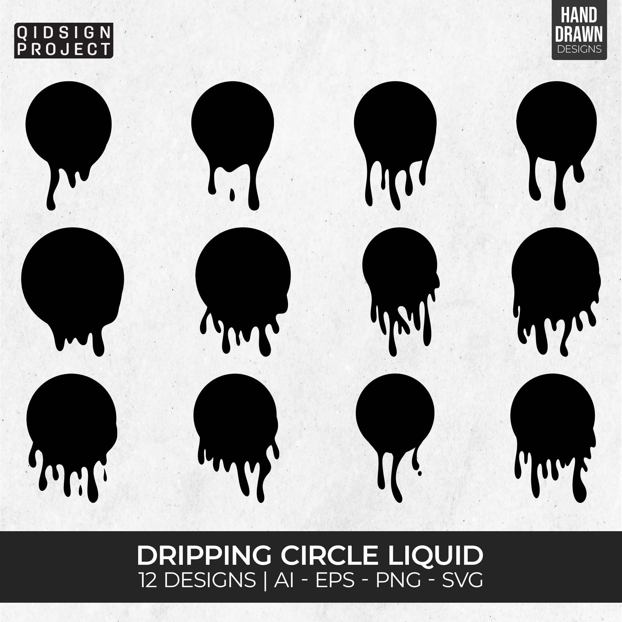 12 Dripping Circle Liquid Dripping Svg Dripping Borders - Etsy