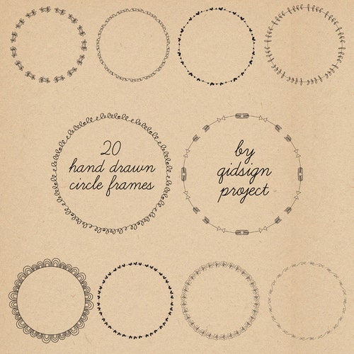 Doodle Borders and Frames Hand Drawn Borders for Scrapbook - Etsy