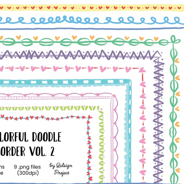 Doodle Border - Etsy UK