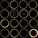 Gold Frames Clipart, Gold Circle Borders Clipart Gold Round Border Gold ...