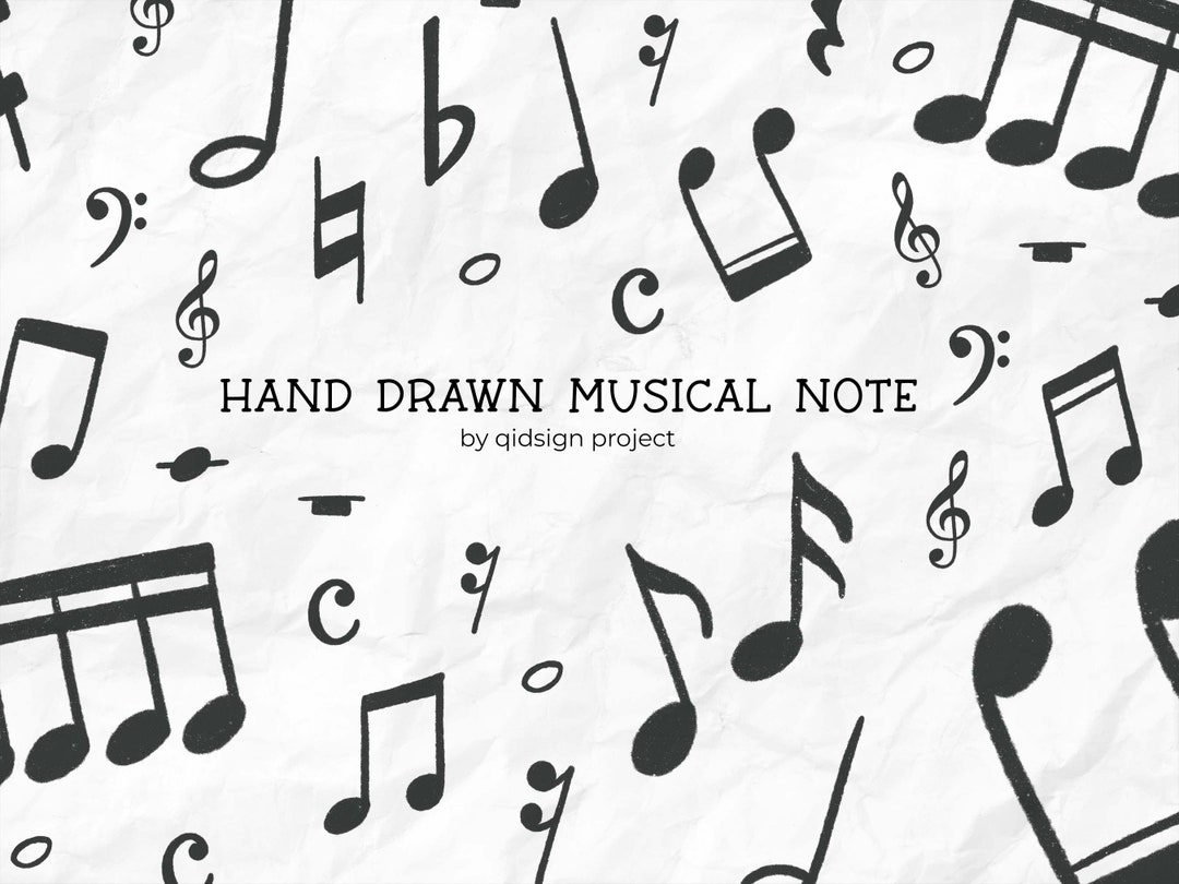 20 Hand Drawn Musical Note - Etsy