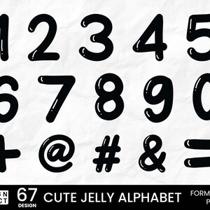67 Cute Jelly Alphabet, Sublimation Alphabets, Jelly Letters, Doodle ...