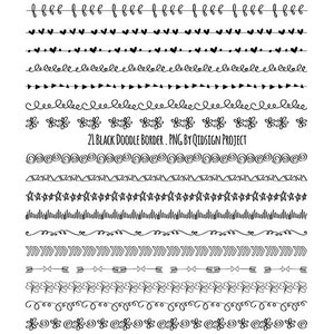 21 Doodle Border Black Border Scrapbook Embellish Invitation Chalkboard ...