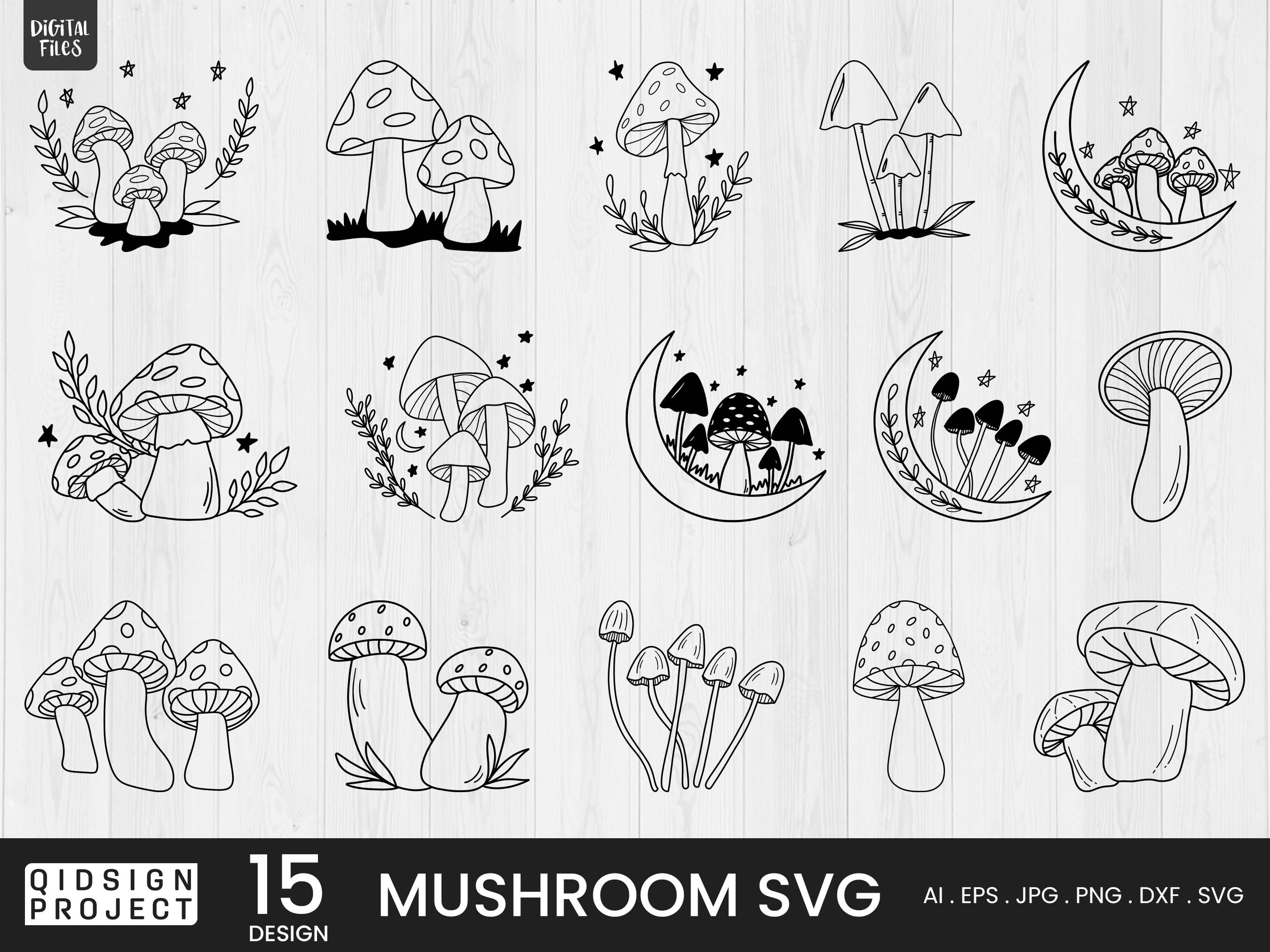 Mushroom Svg Mushroom Svg Bundle Mushroom Clipart Fungus - Etsy