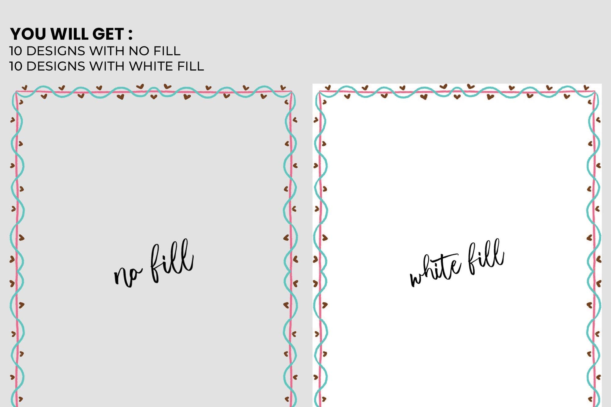 10 Whimsical Ink Doodle Border, Page Border, Bullet Journal Element ...