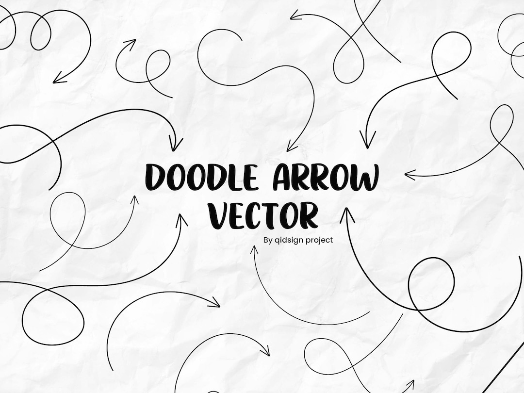 Doodle Arrow Vector, Arrows Clipart, Hand Drawn Doodle Arrows,arrow SVG ...